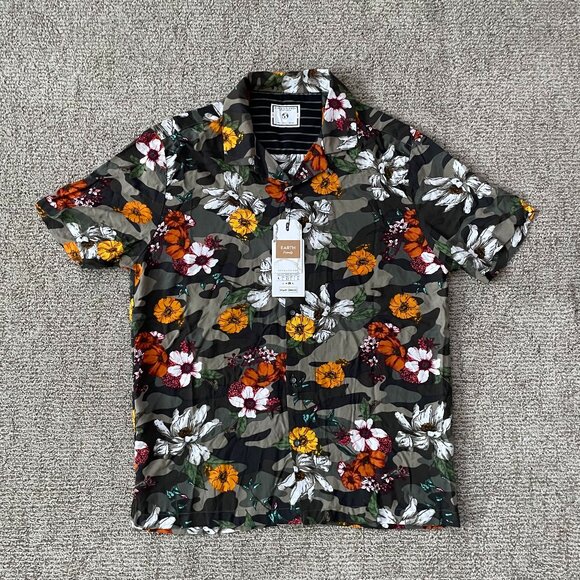 Denim & Flower | Shirts | Nwt Denim Flower Ricky Singh Shortsleeve ...